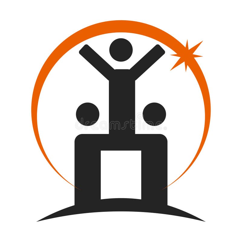 Teamwork Logo Template Isolated. Brand Identity. Icon Abstract Vector ...