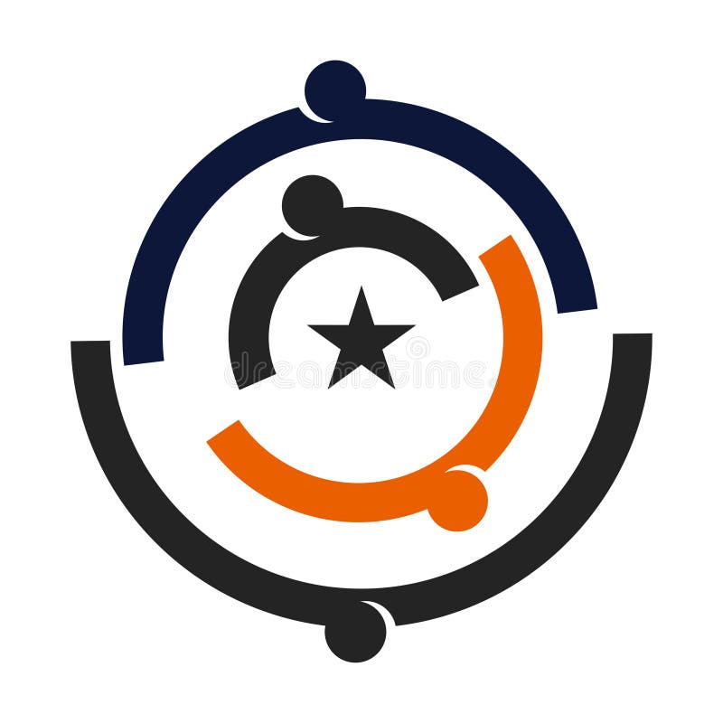 Teamwork Logo Template Isolated. Brand Identity. Icon Abstract Vector ...