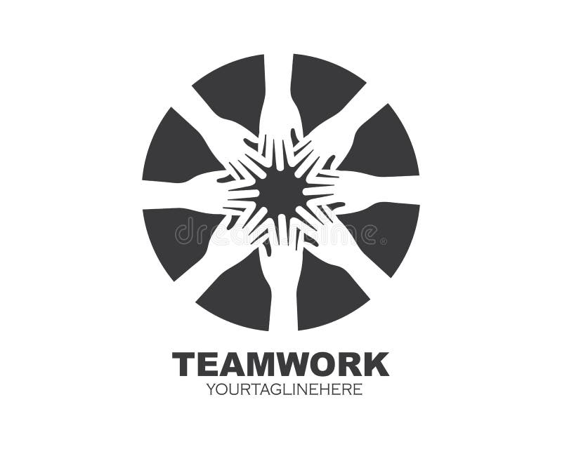 Teamwork Logo Vector Icon Illustration Design Stock Vector ...