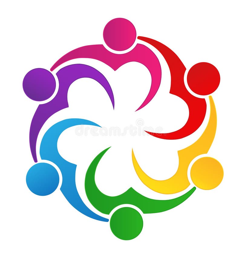 Logo Teamwork Love Heart Business Unity People Stock Vector ...