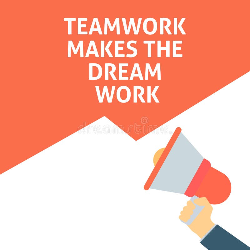 Team Work Makes Dream Work Stock Illustrations – 102 Team Work Makes ...