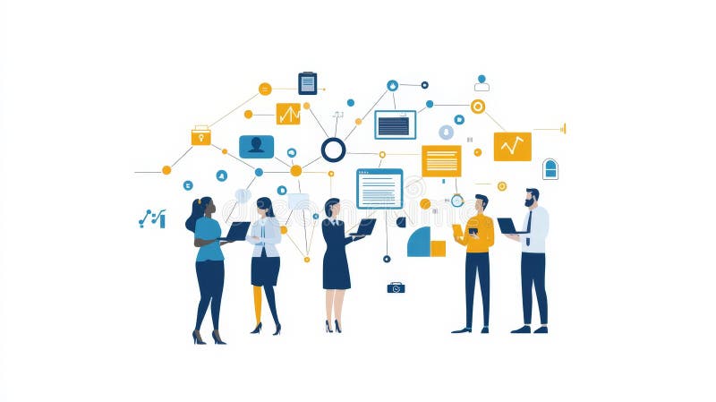 Teamwork Makes the Dream Work Connected Business Team Stock ...