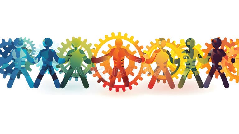 Teamwork Makes the Dream Work, Interlocking Gears Representing ...