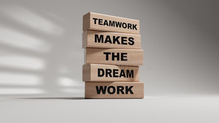 Teamwork Makes the Dream Work Symbol. Concept Words Teamwork Makes the ...
