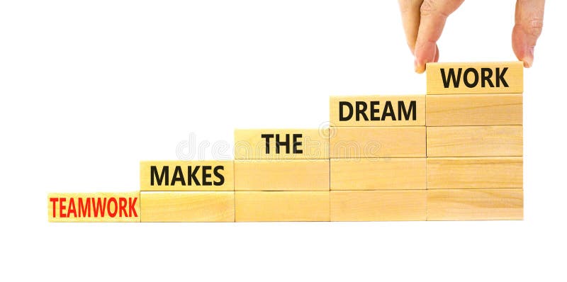 Teamwork Makes Dream Work Symbol. Concept Words Teamwork Makes the ...