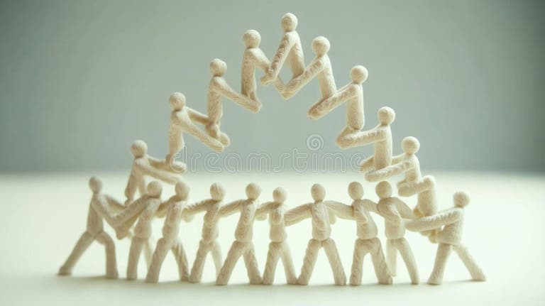 Teamwork Makes the Dream Work with Unity and Build Stronger Togetherness Stock Illustration ...