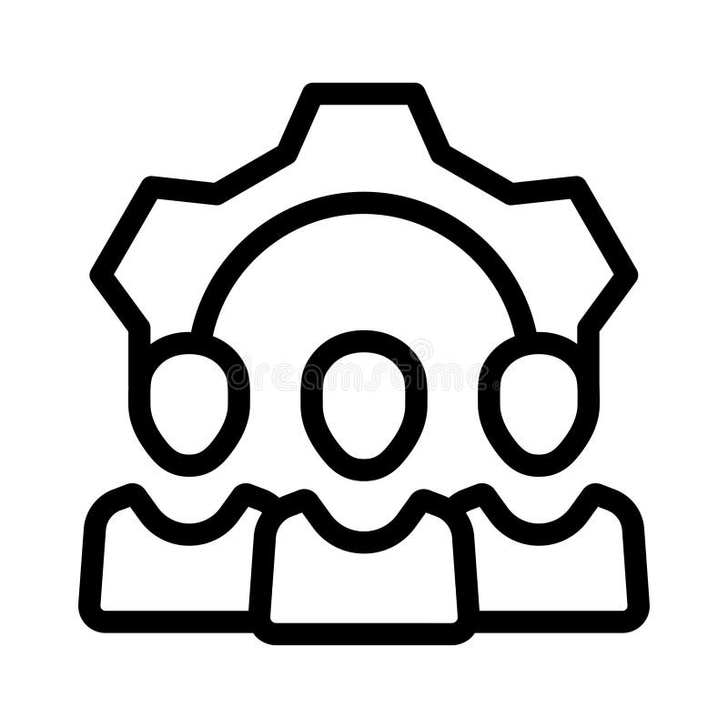 Teamwork management icon stock vector. Illustration of meticulously ...