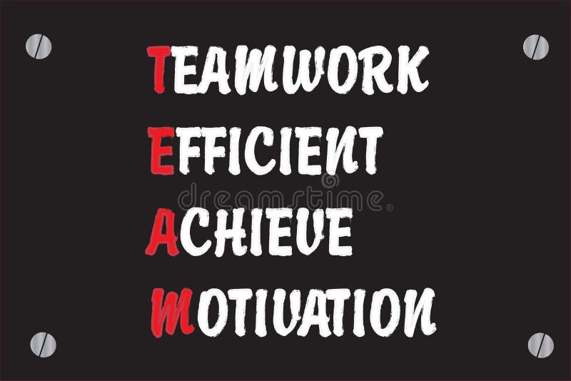 Teamwork Meaning Word Text Sign Stock Vector - Illustration of company ...