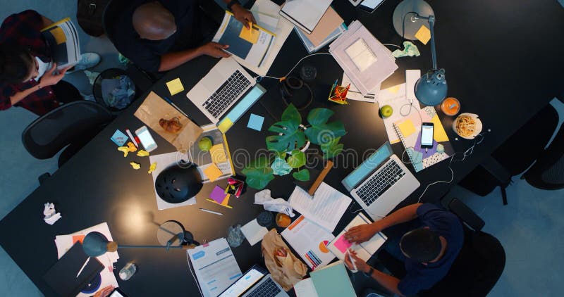 Teamwork, Meeting and Collaboration with a Team Being Busy in an Office ...