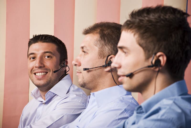 Teamwork men stock photo. Image of agent, call, center - 10984110