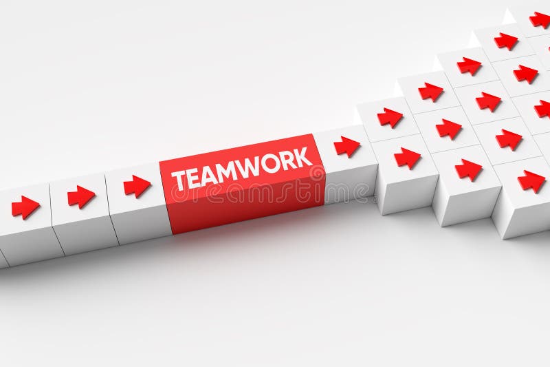 Teamwork Merging Arrows Joining Together Forming a Large Group Stock ...