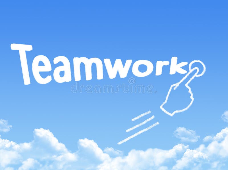 Teamwork Message Cloud Shape Stock Illustration - Illustration of help ...