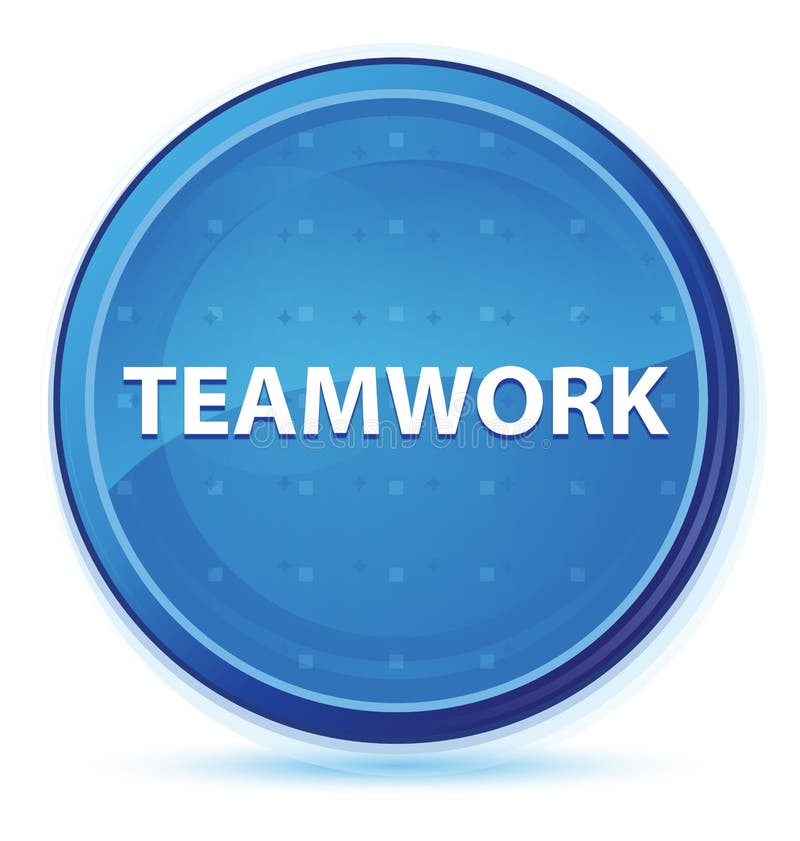 Teamwork Midnight Blue Prime Round Button Stock Vector - Illustration ...