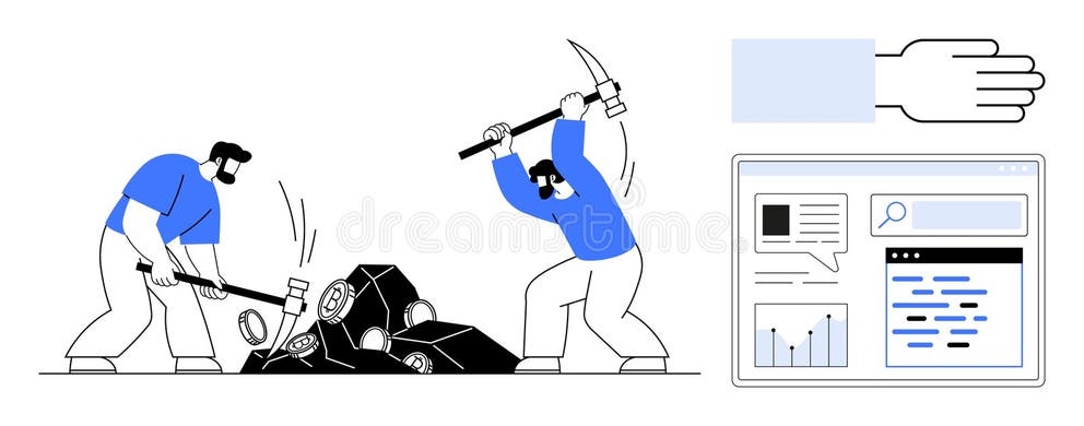 Teamwork Mining Stock Illustrations – 1,449 Teamwork Mining Stock ...