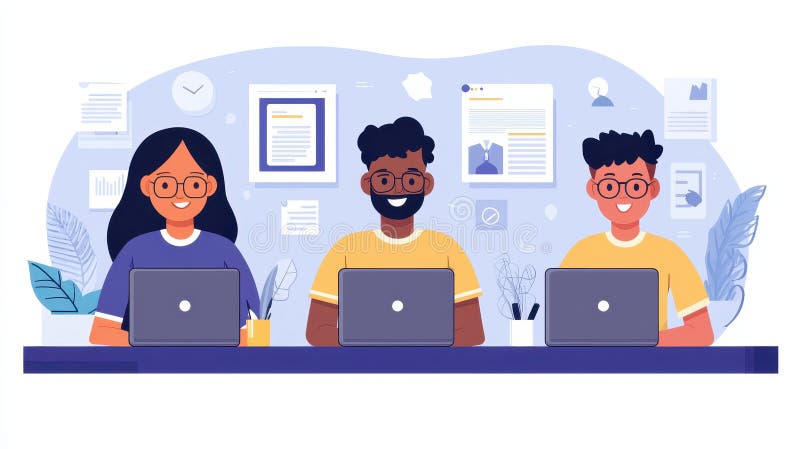 Teamwork in a Modern Office Collaboration among Colleagues in a ...