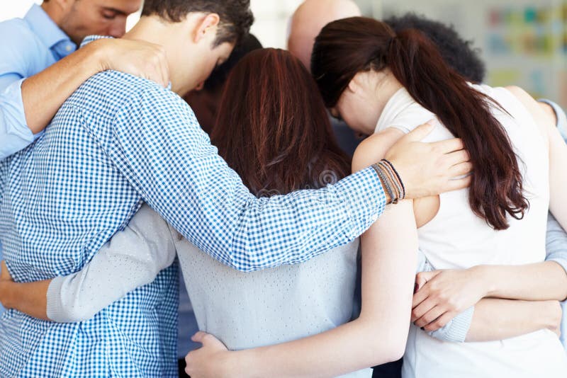 Teamwork, Motivation or Support Huddle at Work for Connection, Trust or ...