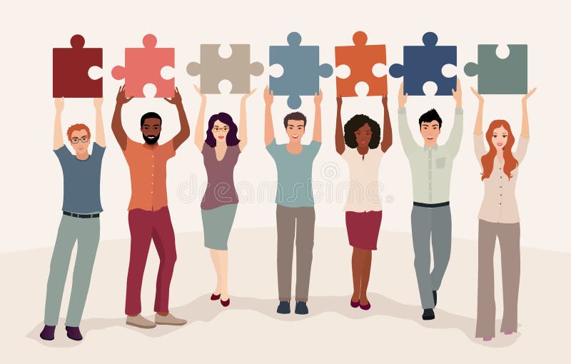 Group of Diverse Culture People with Raised Hands Holding and ...