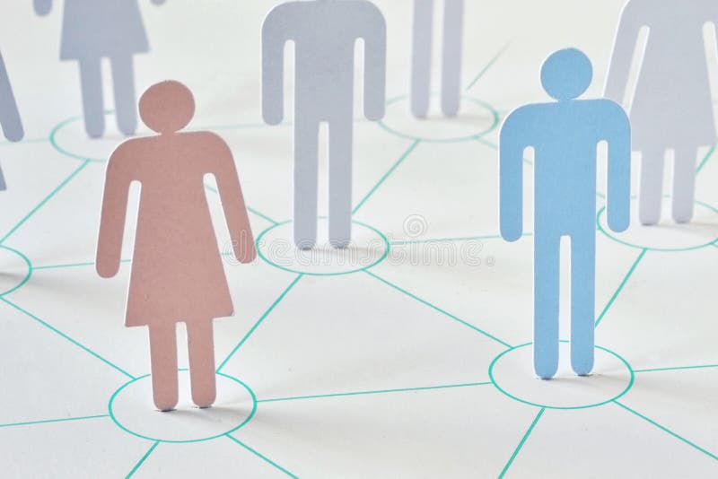 Teamwork and Network Concept - Man and Woman Working Together Stock ...