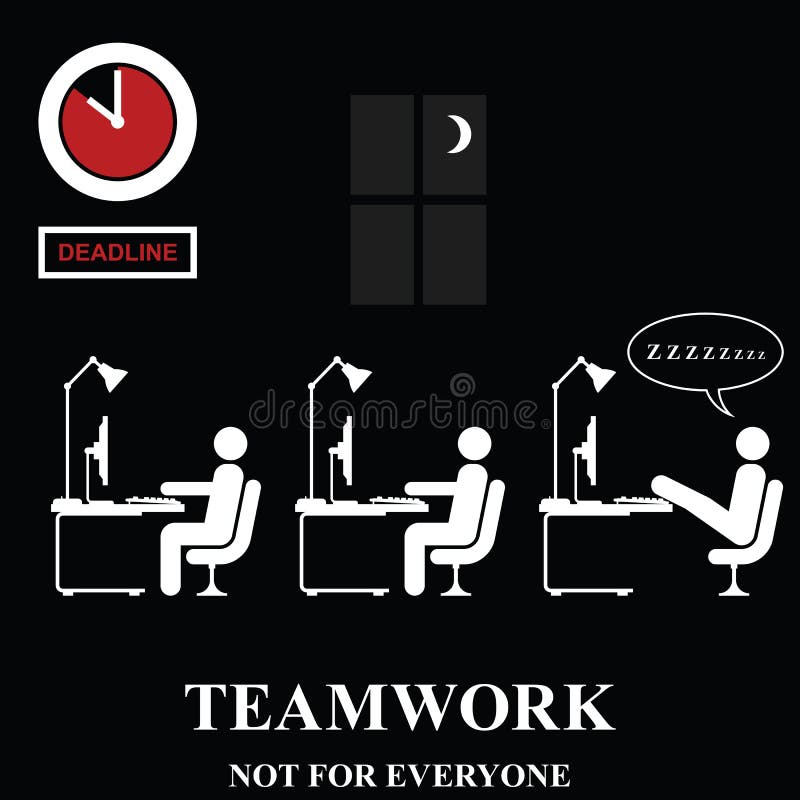 Teamwork is Not for Everyone Stock Vector - Illustration of employee ...
