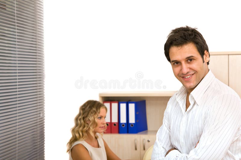 Teamwork at the office stock photo. Image of board, colleagues - 6727660