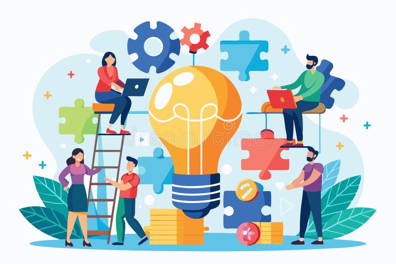 Teamwork in an Office Brainstorming Session To Solve a Puzzle and ...