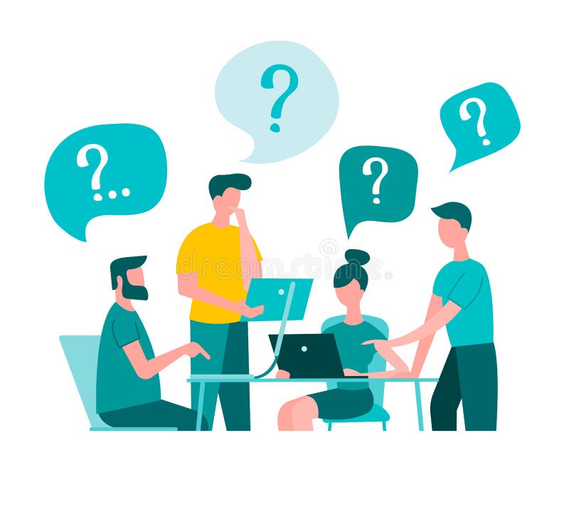 Teamwork for Office Desk. Interaction Hands in the Work. Stock Vector ...