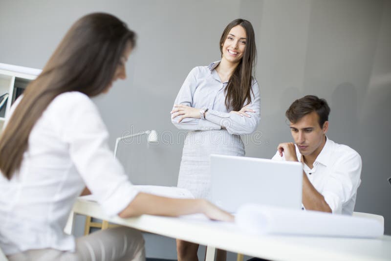 Teamwork in the office stock photo. Image of teamwork - 66371384