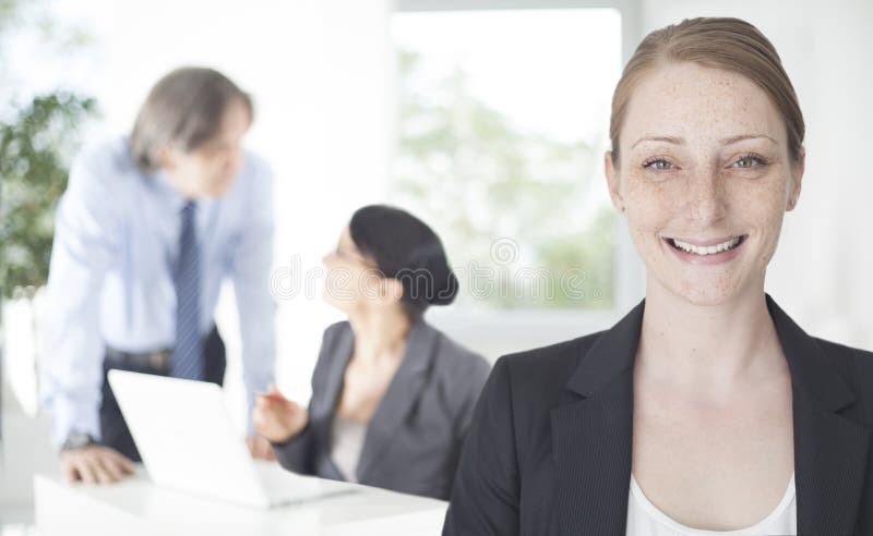 Teamwork in the office stock image. Image of looking - 39280611