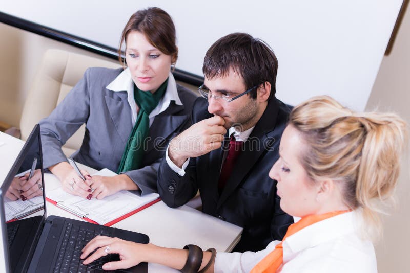 Teamwork in the office stock image. Image of teamwork - 38817821