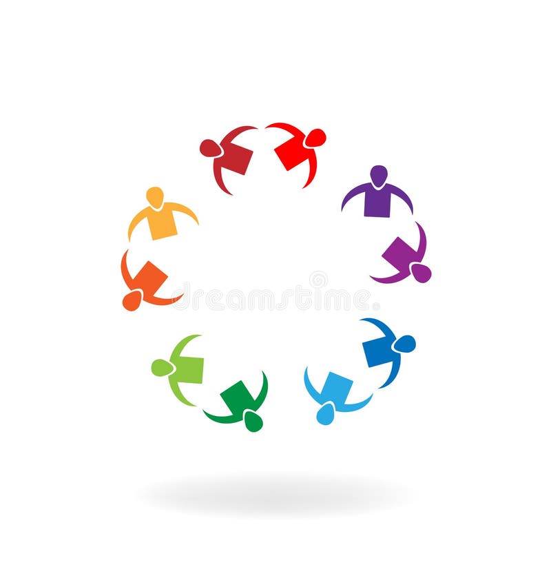 Teamwork Partner Group Circle Vector Stock Vector - Illustration of ...