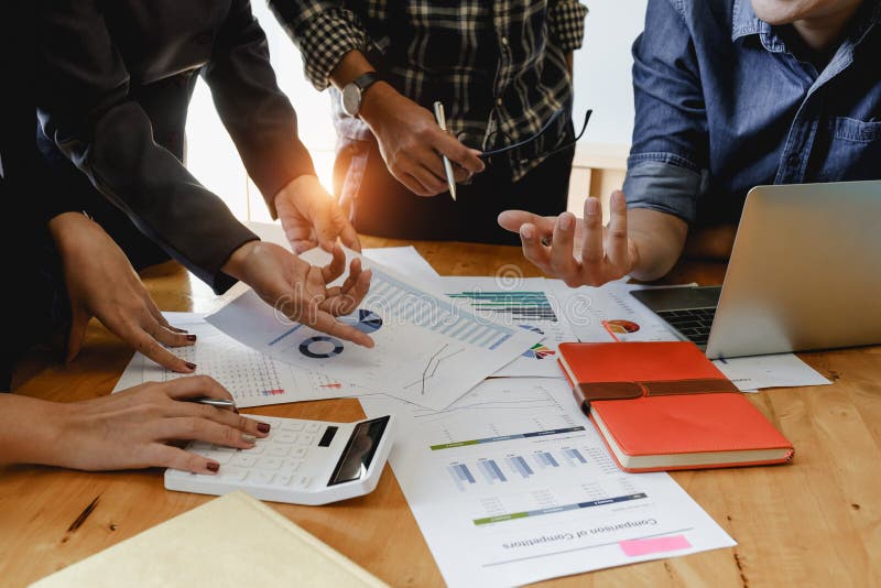 Teamwork of Partners Integration Concept. Group of Business in Smart ...