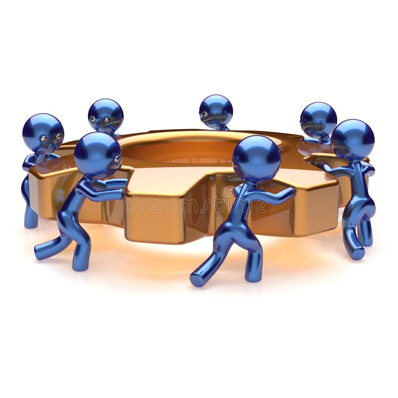 Teamwork Partnership Business Process Workers Make Job Stock ...