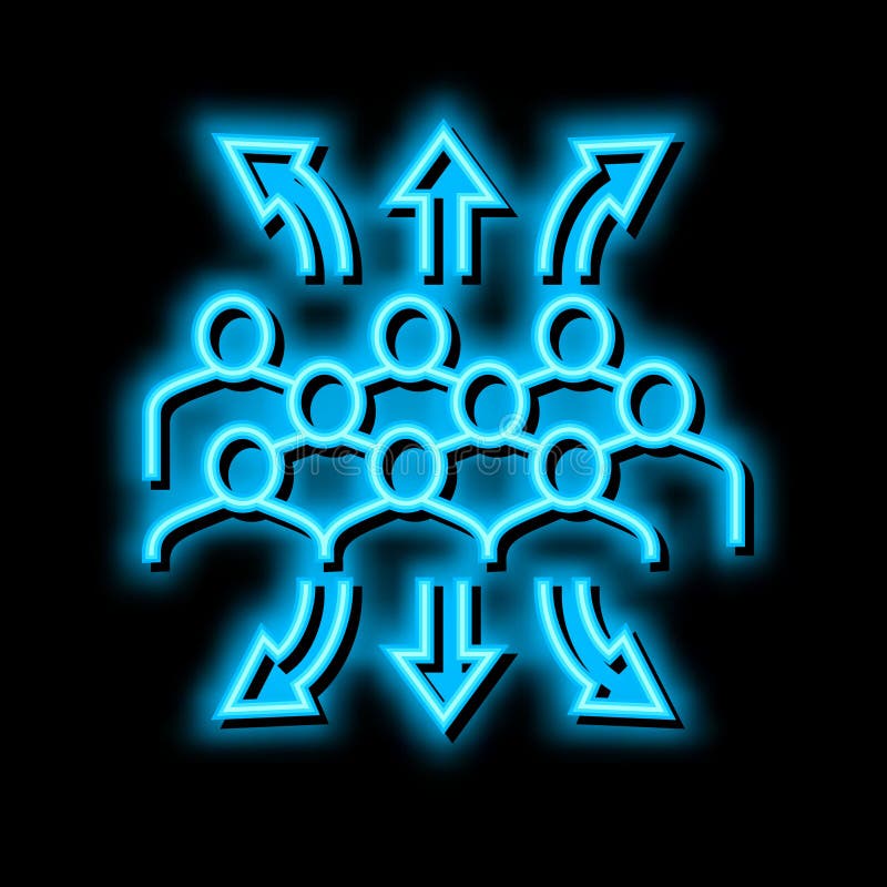 Teamwork and Partnership Neon Glow Icon Illustration Stock Vector ...