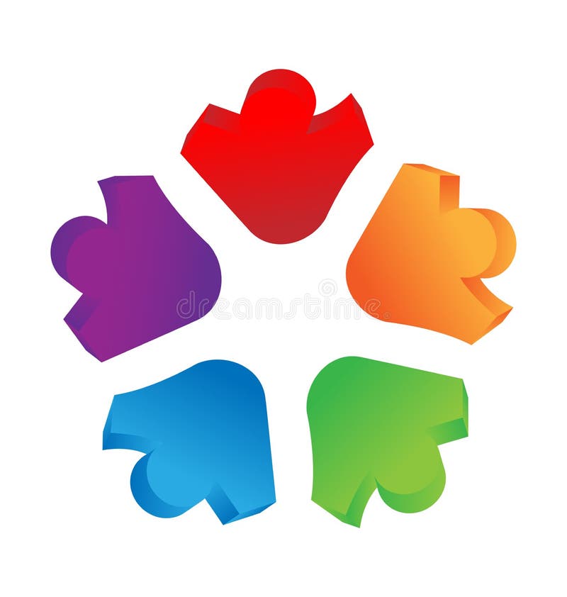 Teamwork People Circle Group Icon Logo Stock Vector - Illustration of ...