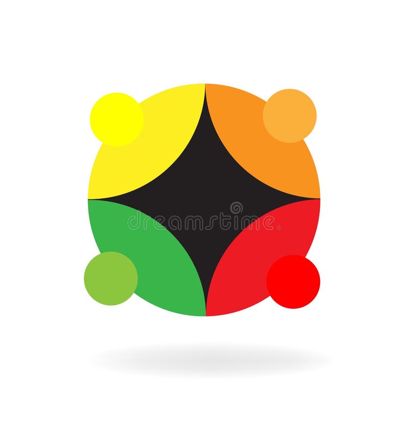 Teamwork People Circle Vector Symbol Stock Vector - Illustration of ...