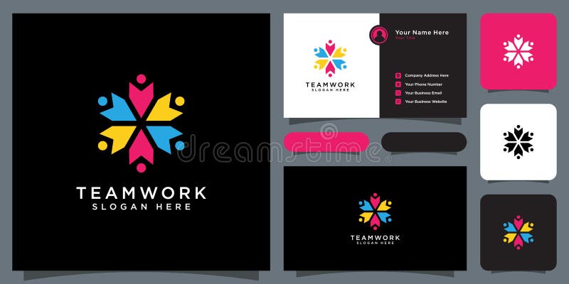 Teamwork People Community Logo Design Stock Vector - Illustration of ...