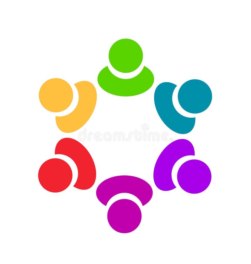 Teamwork People Together Community Vector Logo Stock Vector ...