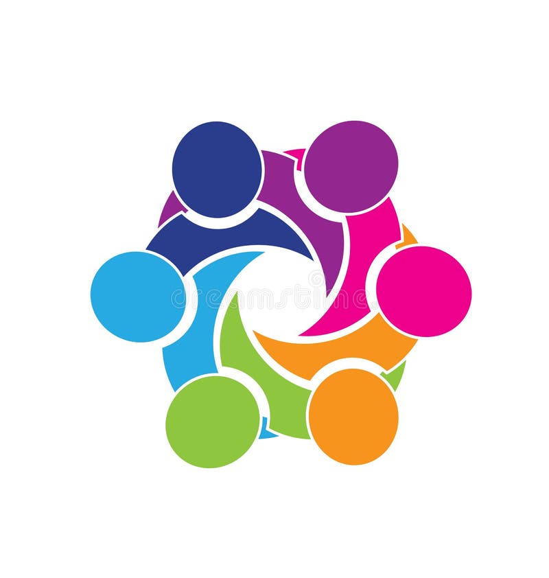 Teamwork People Contributing Icon Vector Stock Vector - Illustration of ...