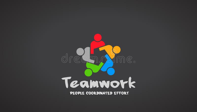 Teamwork People Gear Triangle Logo Stock Vector - Illustration of ...