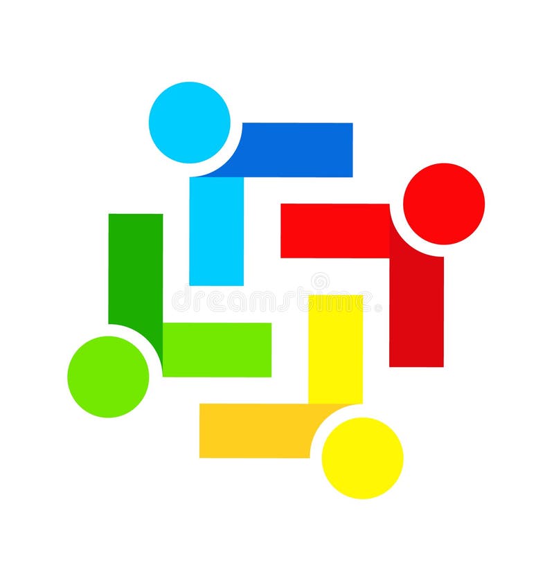 Teamwork People Group Meeting Vector Logo Stock Vector - Illustration ...
