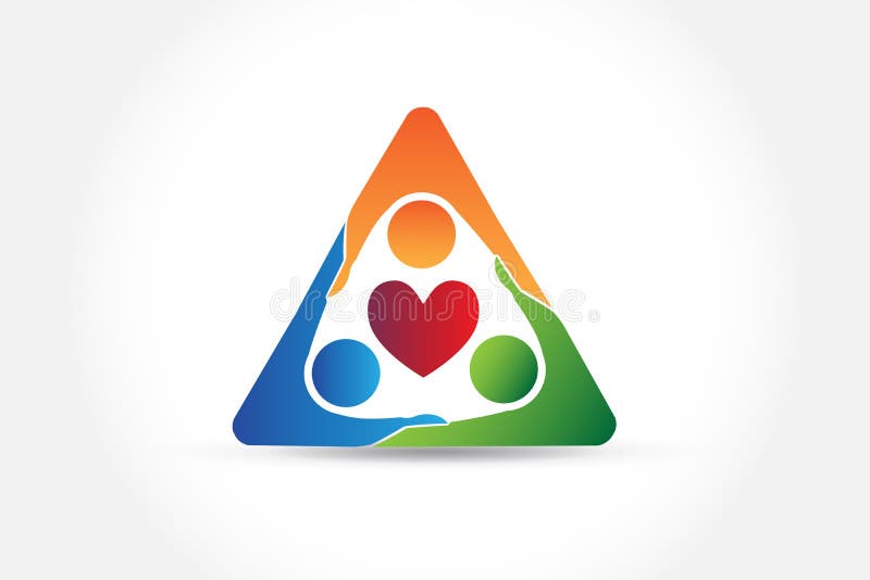 Three People Triangle Holding Hands Stock Illustrations – 11 Three ...
