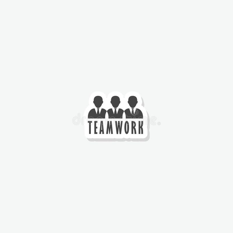 Teamwork People Human Logo Icon with Shadow Stock Vector - Illustration ...