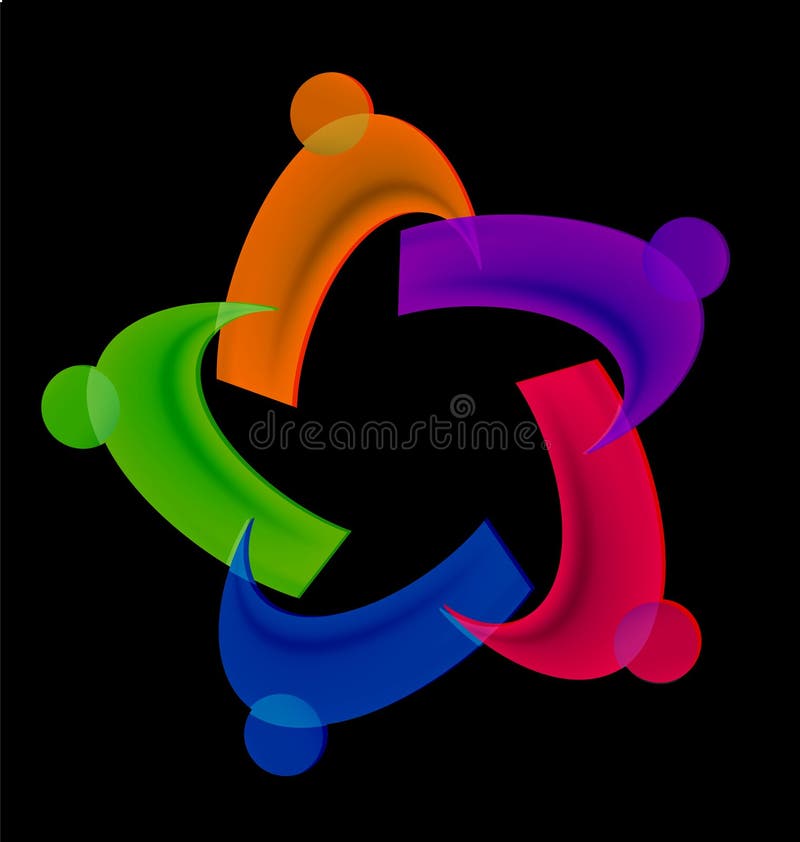 Teamwork people icon stock vector. Illustration of helpful - 121449576