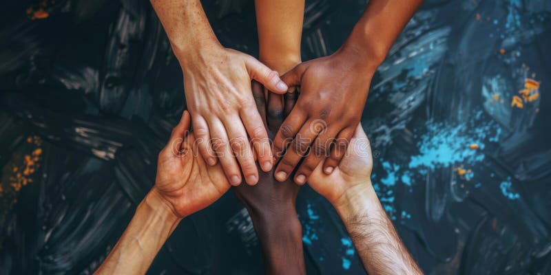 Teamwork, People Joined Hands To Build Teamwork. Concepts of Teamwork ...