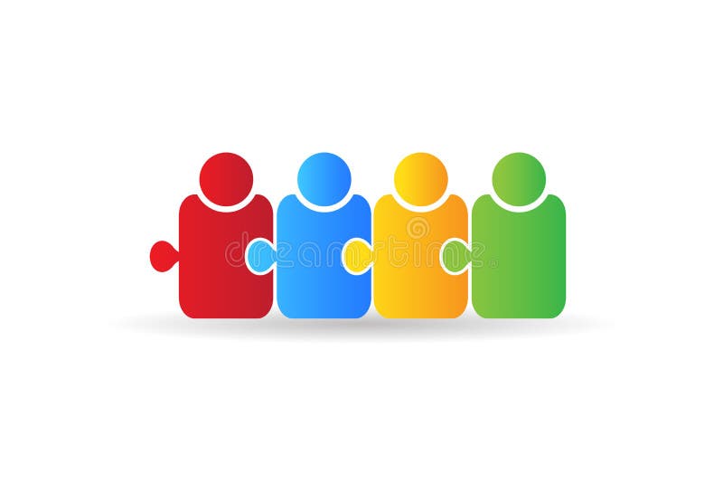 Blue Man Teamwork Puzzle Stock Illustrations – 1,204 Blue Man Teamwork ...