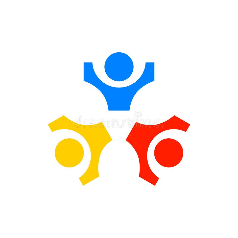 Teamwork People Trio, Vector Graphic Stock Vector - Illustration of ...