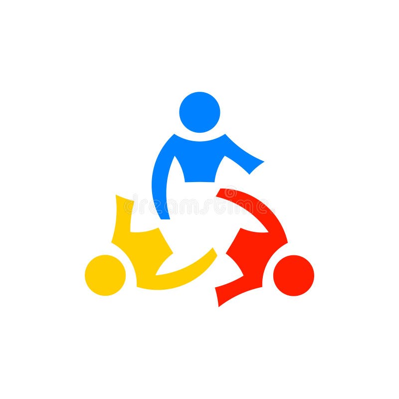 Teamwork People Trio, Vector Graphic Stock Vector - Illustration of ...