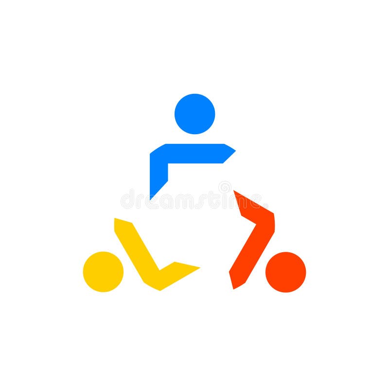 Teamwork Trio Group, Vector Symbol Stock Vector - Illustration of ...