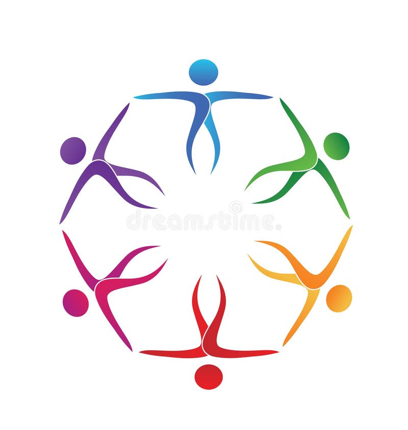 Teamwork People Unity Friendship Vector Logo Stock Vector ...