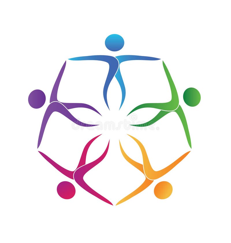 Teamwork People Unity Friendship Vector Logo Stock Vector ...